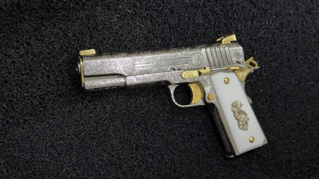 Colt 1911 Nickel Plated & Engraved 9mm - pakarms.co
