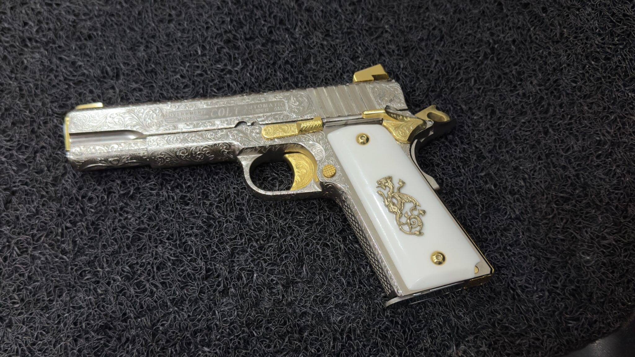 Colt 1911 Nickel Plated & Engraved 9mm - pakarms.co