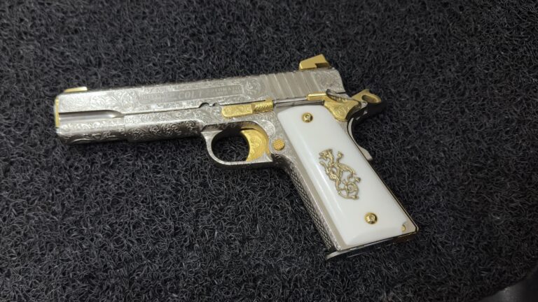 Colt 1911 Nickel Plated & Engraved 9mm - pakarms.co