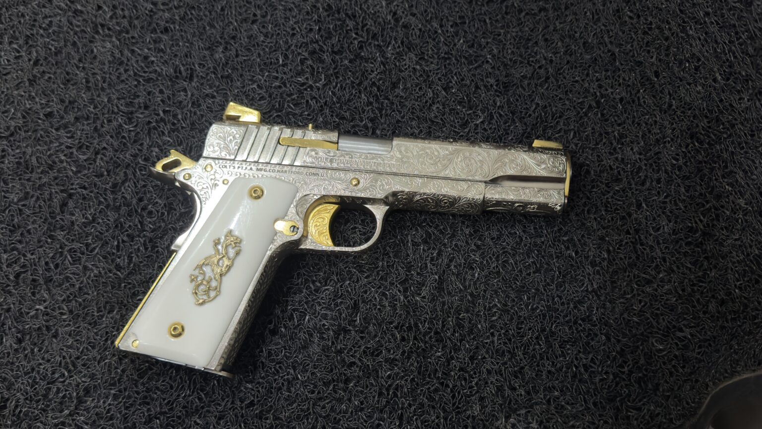 Colt 1911 Nickel Plated & Engraved 9mm - pakarms.co