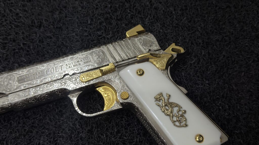 Colt 1911 Nickel Plated & Engraved 9mm - pakarms.co