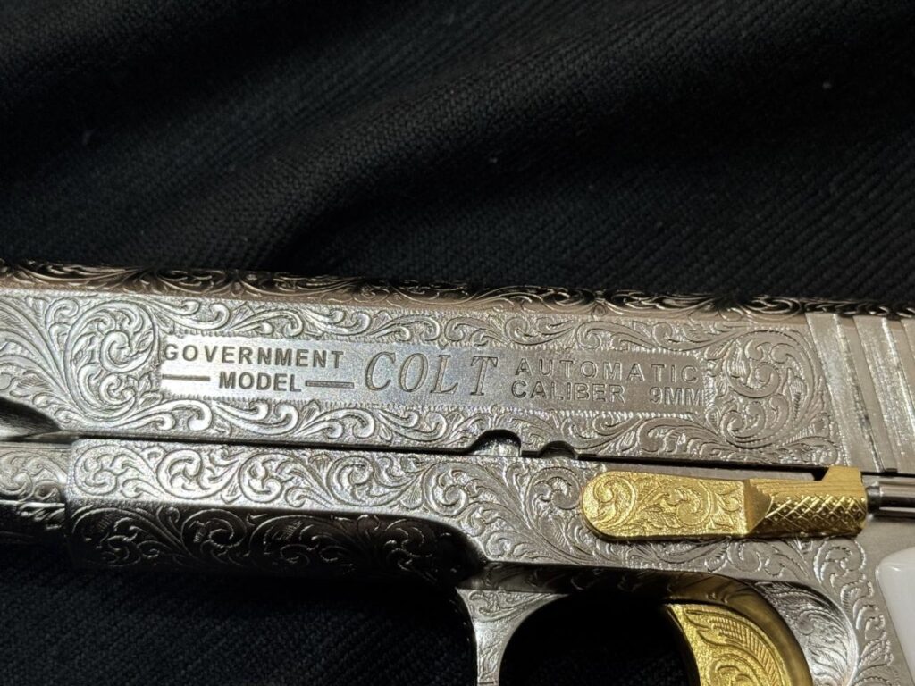 Colt 1911 Nickel Plated & Engraved 9mm - pakarms.co