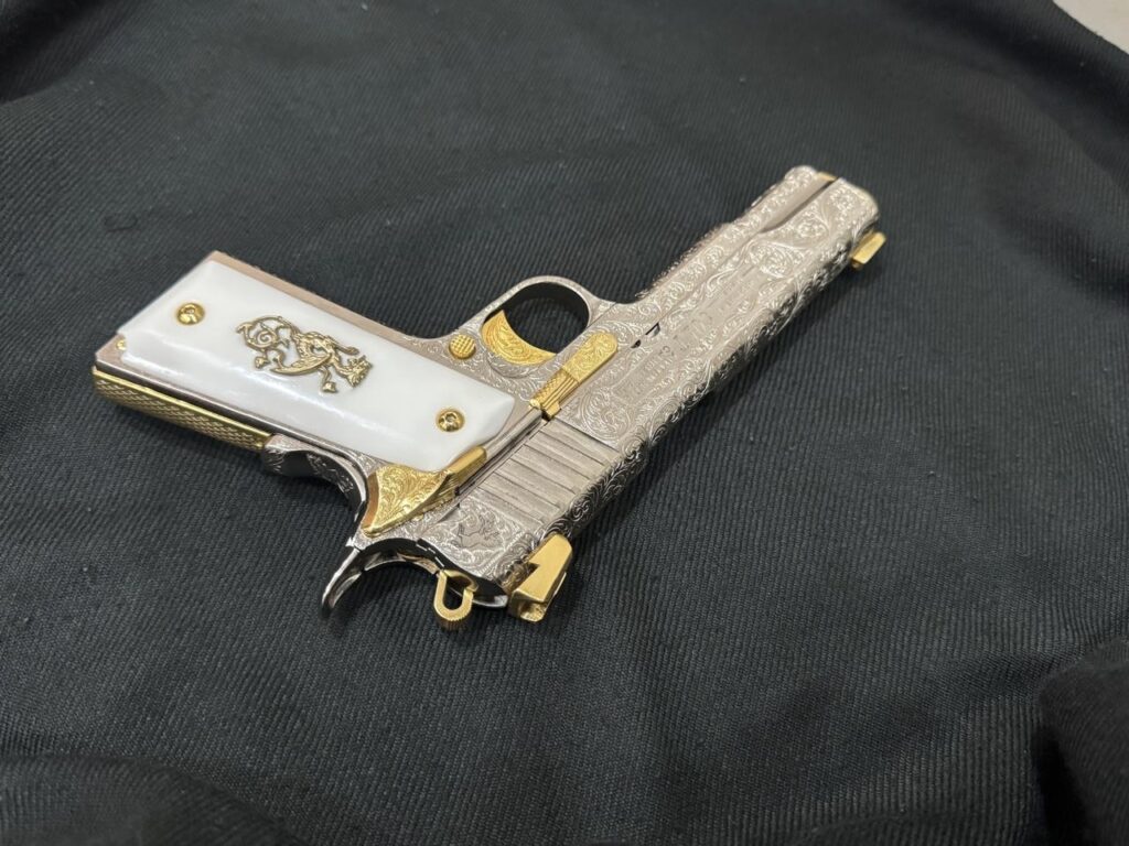 Colt 1911 Nickel Plated & Engraved 9mm - pakarms.co
